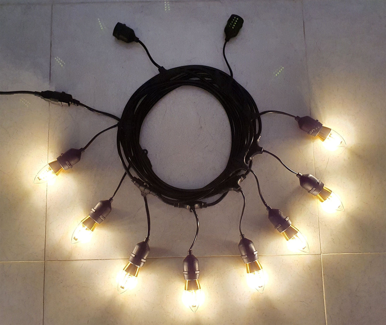 Outdoor String light kit of 8 pcs LED bulbs for lighting up Vietnamese ...